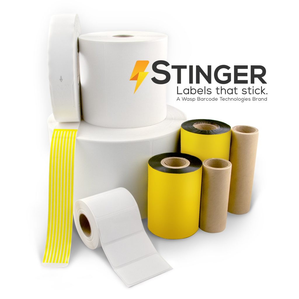 Stinger 4 in. x 2 in. DT Paper Label, Yellow, Permanent Adhesive, 3 in ...